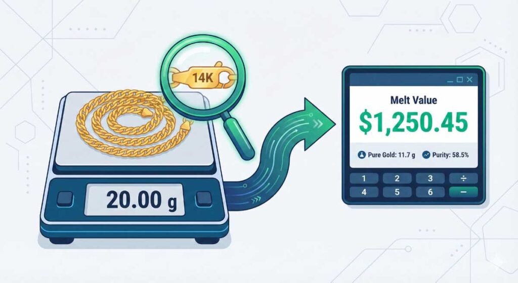 Gold Chain Value Calculator: Melt & Scrap Price