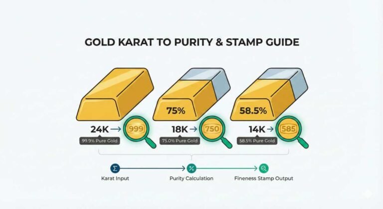 Gold Karat Calculator: Check Purity & Fineness Stamps