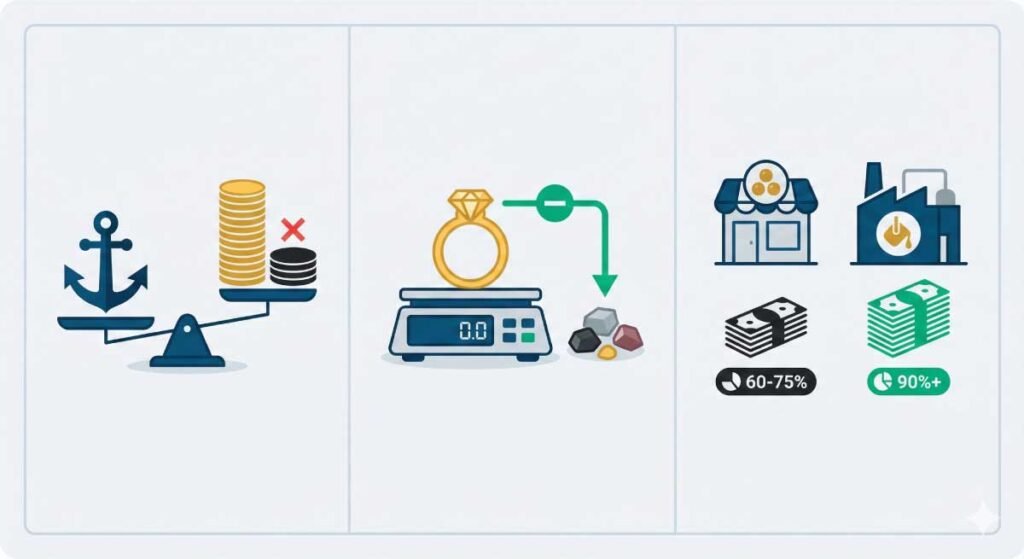 Gold Jewelry Calculator: Real Melt Value & Cash Offer